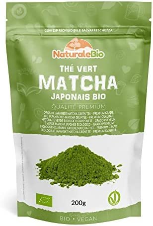 Thé Matcha Bio Japonais - Premium Qualité - 200 gr. Thé Vert Matcha en ...