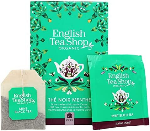 Thé Noir Menthe Bio - English Tea Shop - 20 Sachets - 40g | Le Temps du Thé