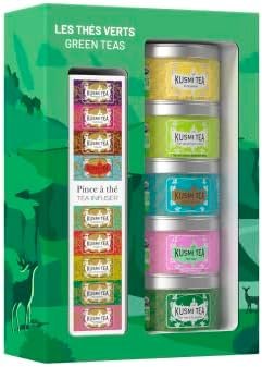 Kusmi Tea - Coffret Les Verts + Pince à Thé - Vert Jasmin, Vert ...